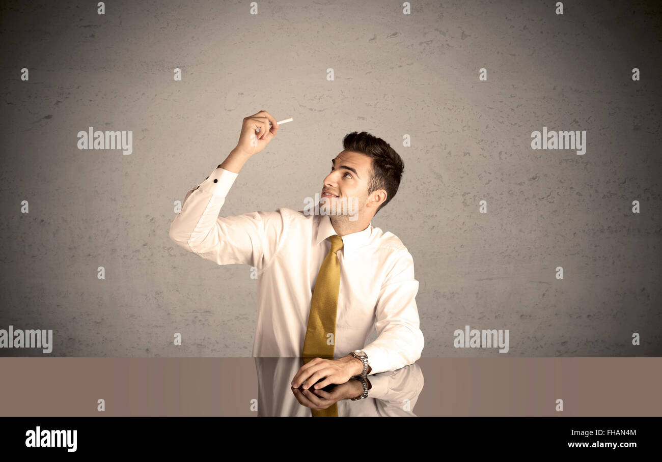 Elegant person drawing in empty space Stock Photo - Alamy