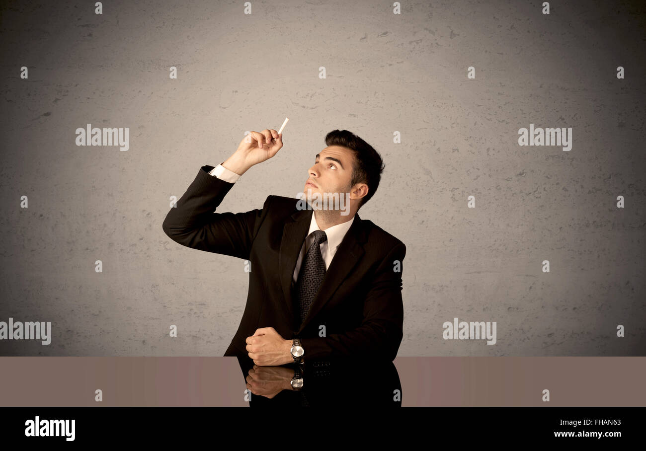 Elegant person drawing in empty space Stock Photo - Alamy