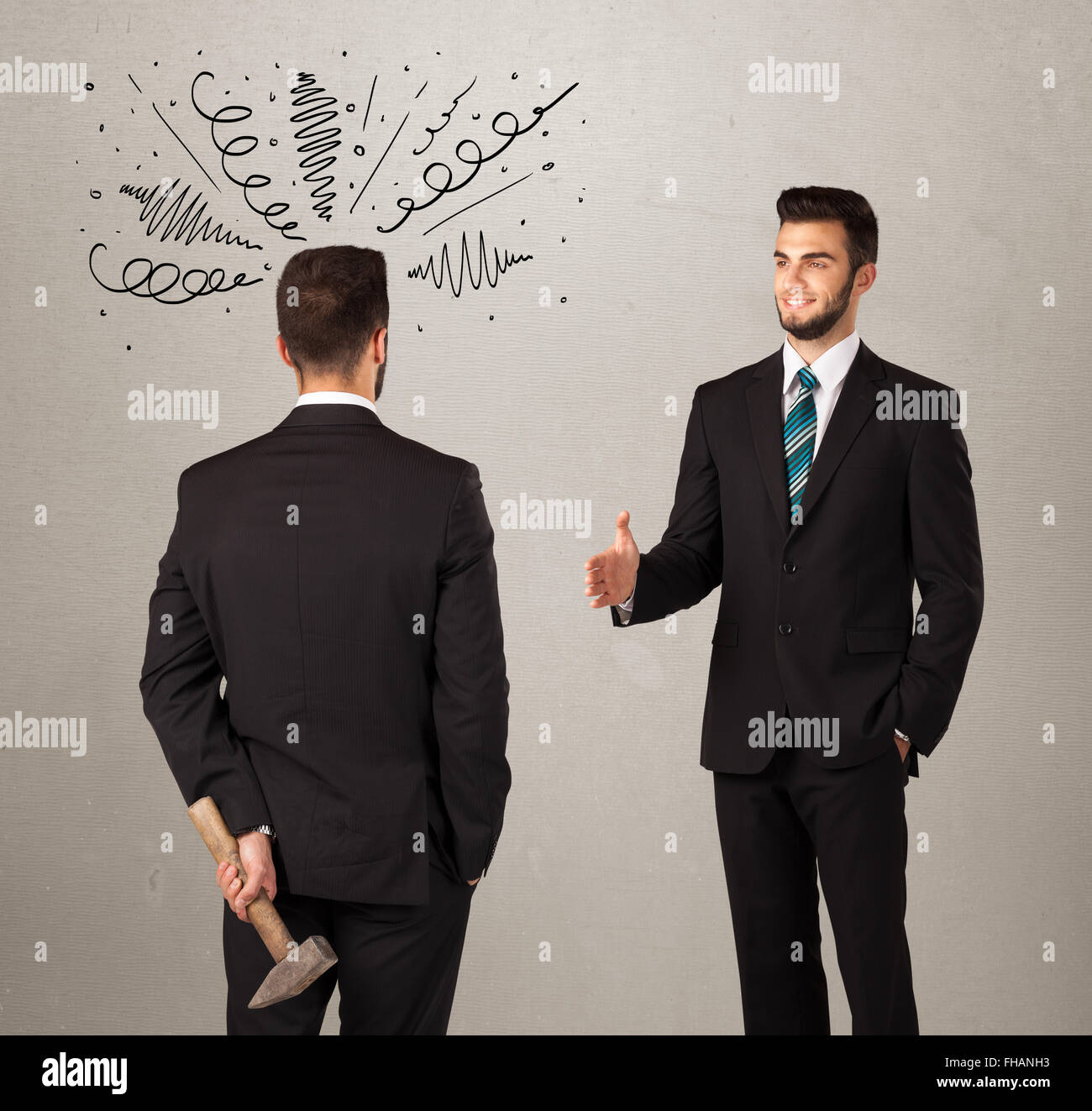 Angry business handshake concept Stock Photo - Alamy