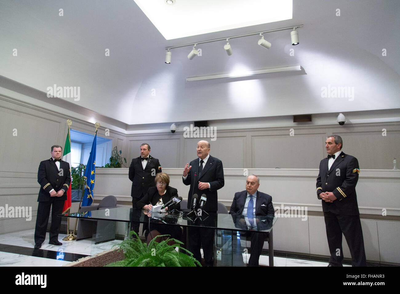 Rome, Italy. 24th Feb, 2016. Paolo Grossi the New President of Italian ...