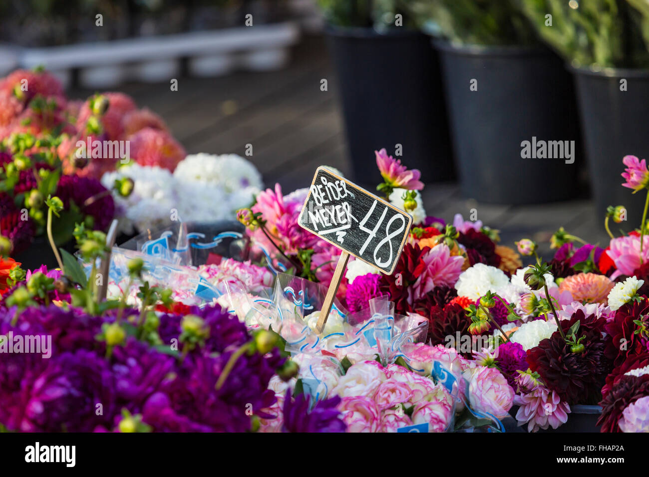 Outdoor flower market in Copenhagen, Denmark Stock Photo - Alamy