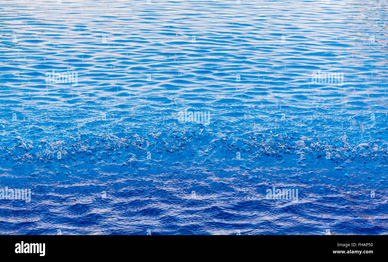 soft focus water drop in swimming pool, ocean blue water Stock Photo ...