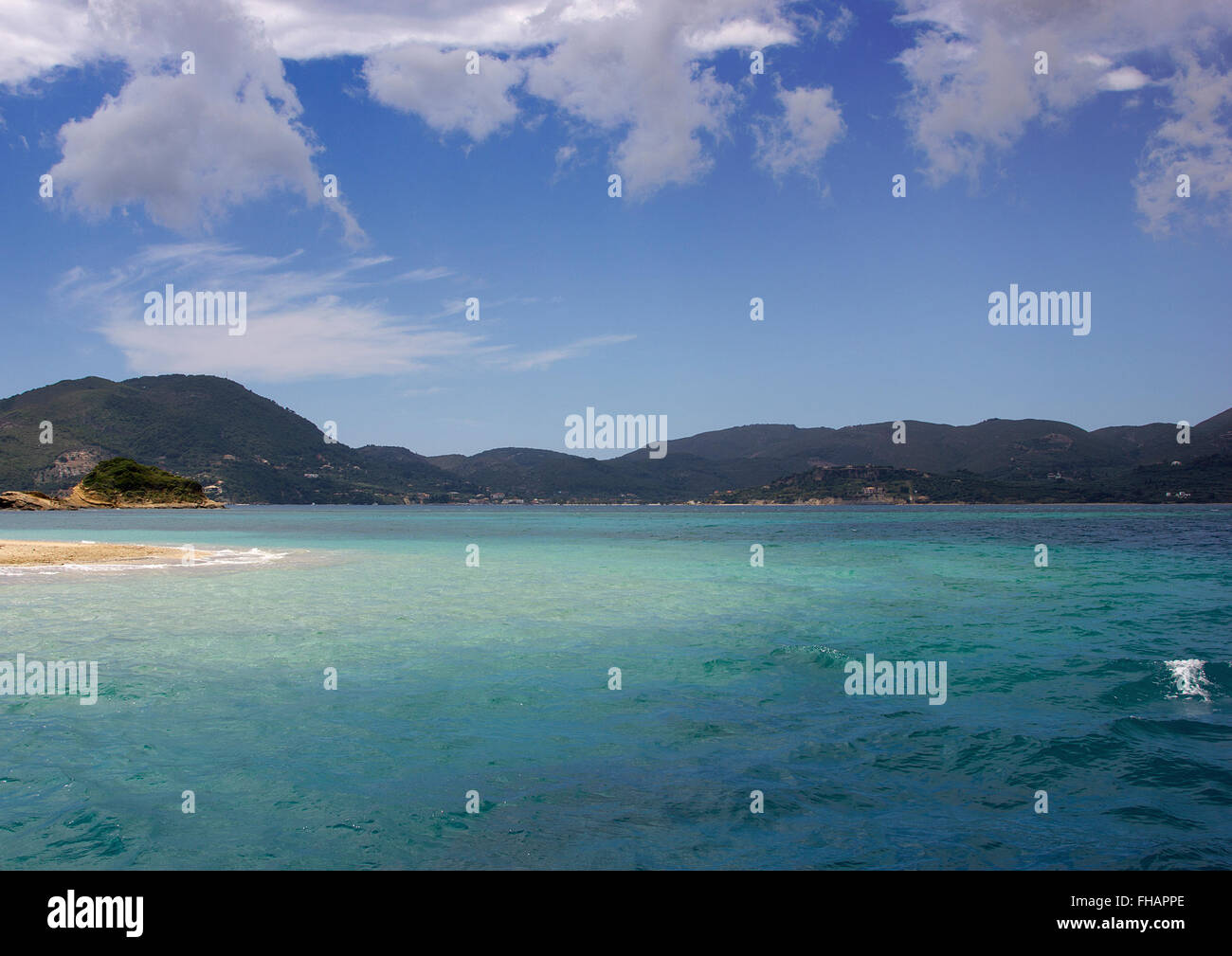 Beach on Marathonisi Island near Laganas Bay, Zakinthos/Zante, Greece ...