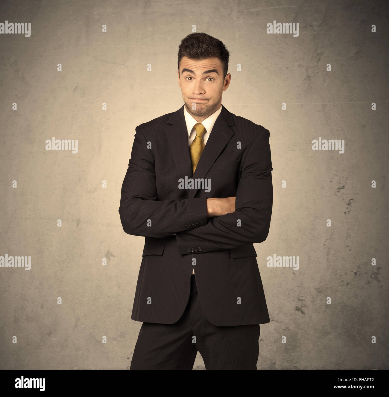 Sales worker making face expressions Stock Photo - Alamy