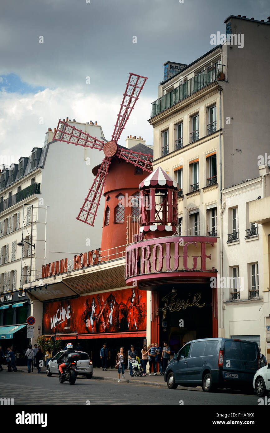 View Of The Moulin Rouge In Paris High Resolution Stock Photography and ...