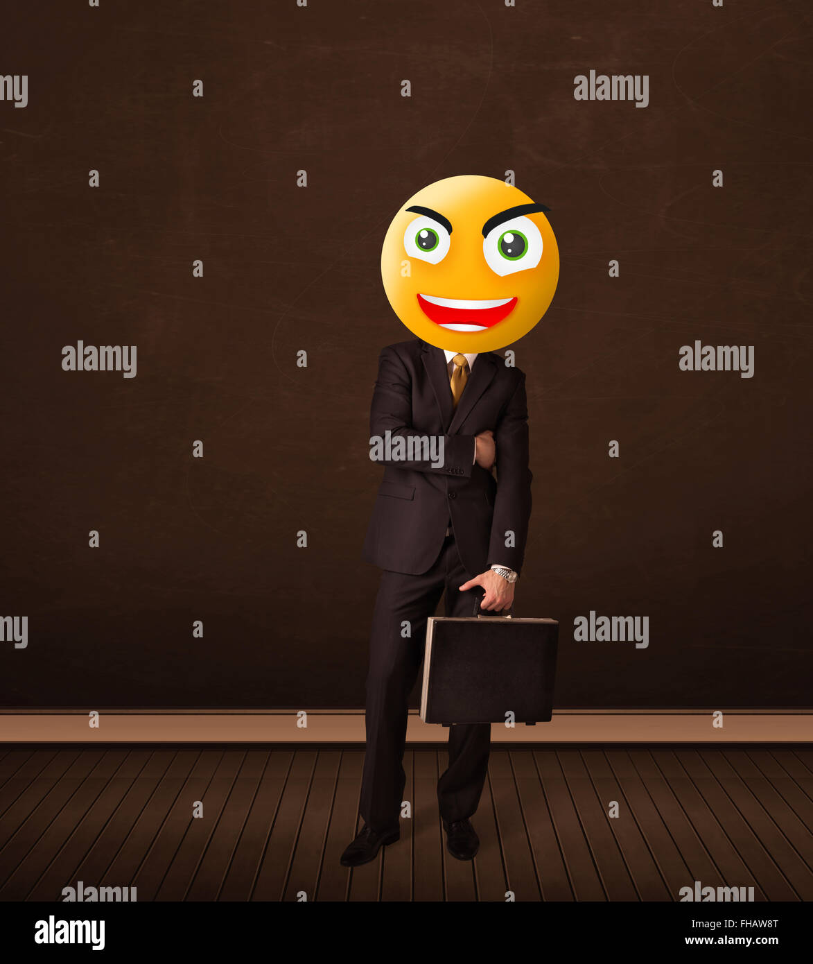 businessman with smiley face Stock Photo - Alamy