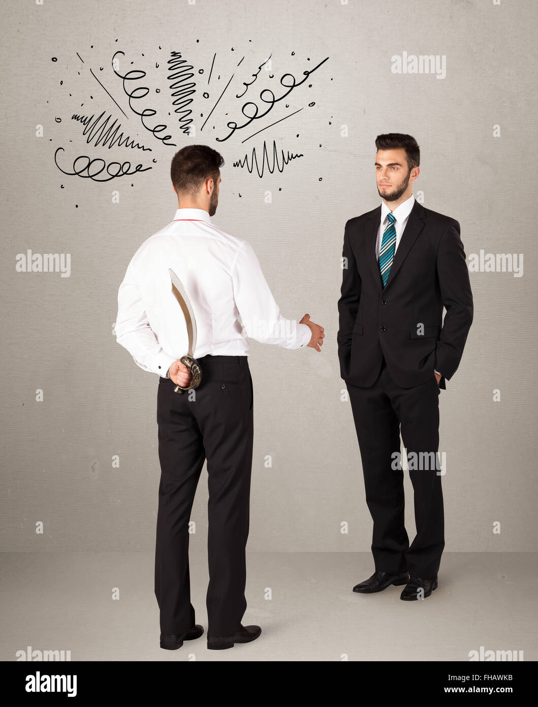 Angry business handshake concept Stock Photo - Alamy