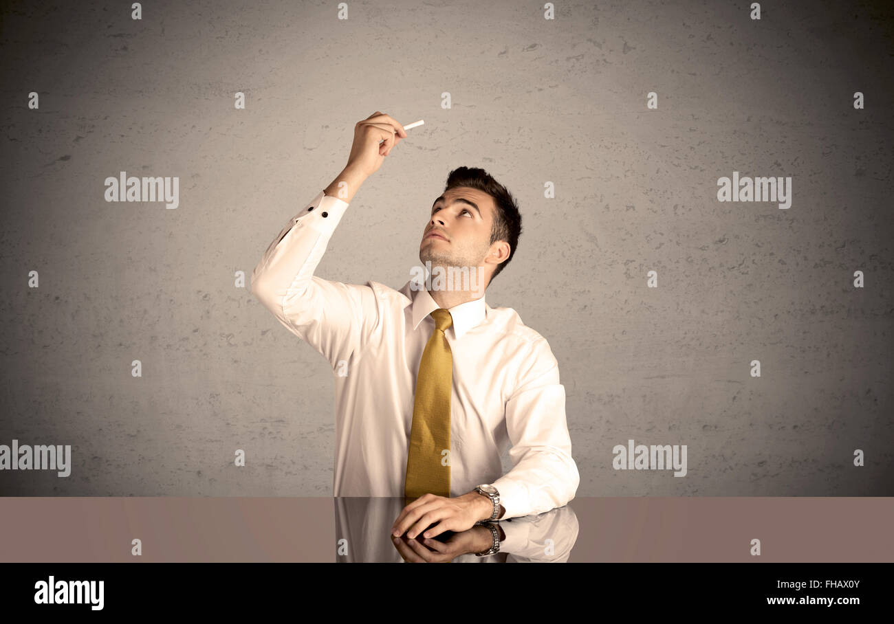 Elegant person drawing in empty space Stock Photo - Alamy