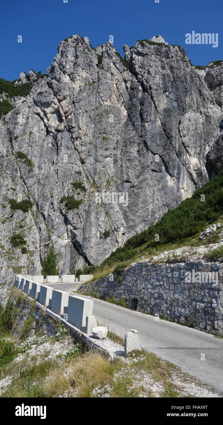 Steep mountain road to Mount Mangart, Slovenia Stock Photo - Alamy