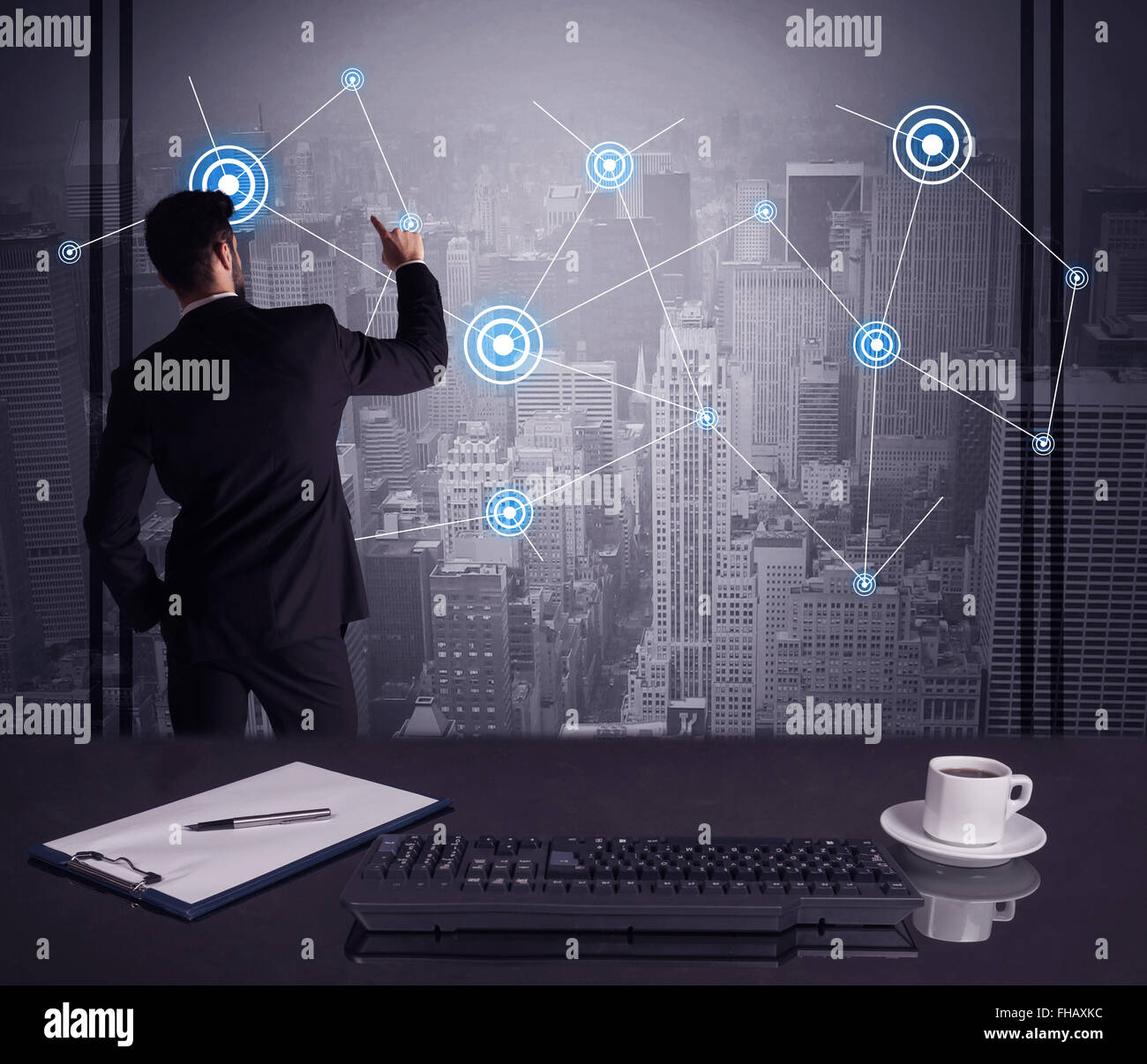 Businessman drawing graphic chart salesman hi-res stock photography and ...