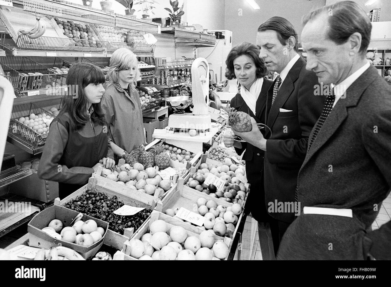Anthony Trafford MP later became Baron Trafford shopping with his wife ...
