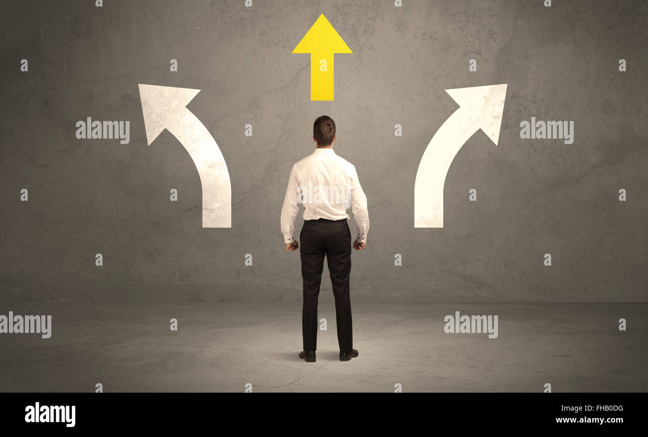 Salesman making the right decision Stock Photo - Alamy