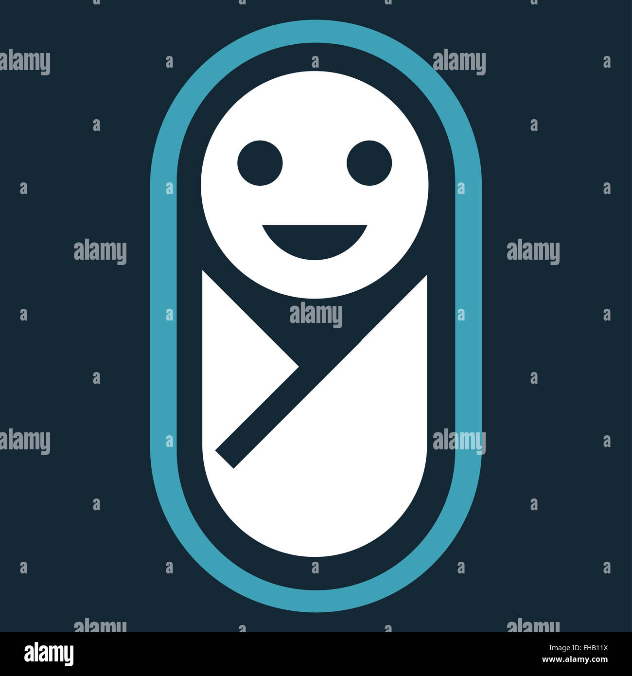 Newborn Flat Icon Stock Photo - Alamy