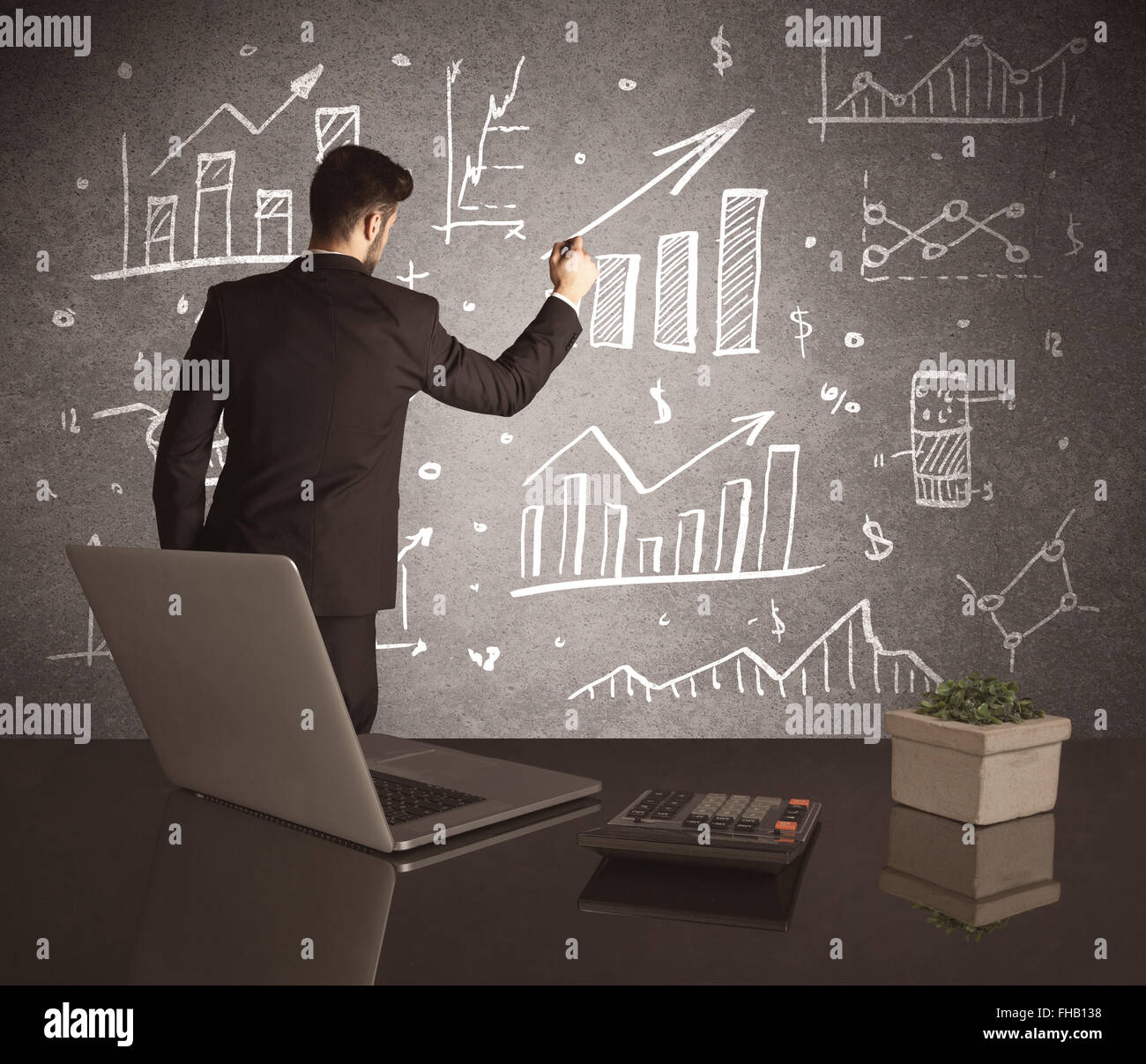 Drawing sales charts hi-res stock photography and images - Alamy