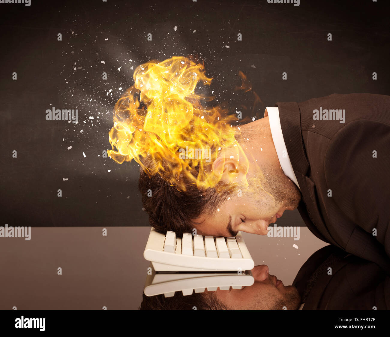 Mans face smoking hi-res stock photography and images - Alamy
