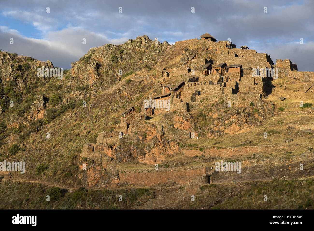 Ruins of the Inca city of Pisac Stock Photo - Alamy