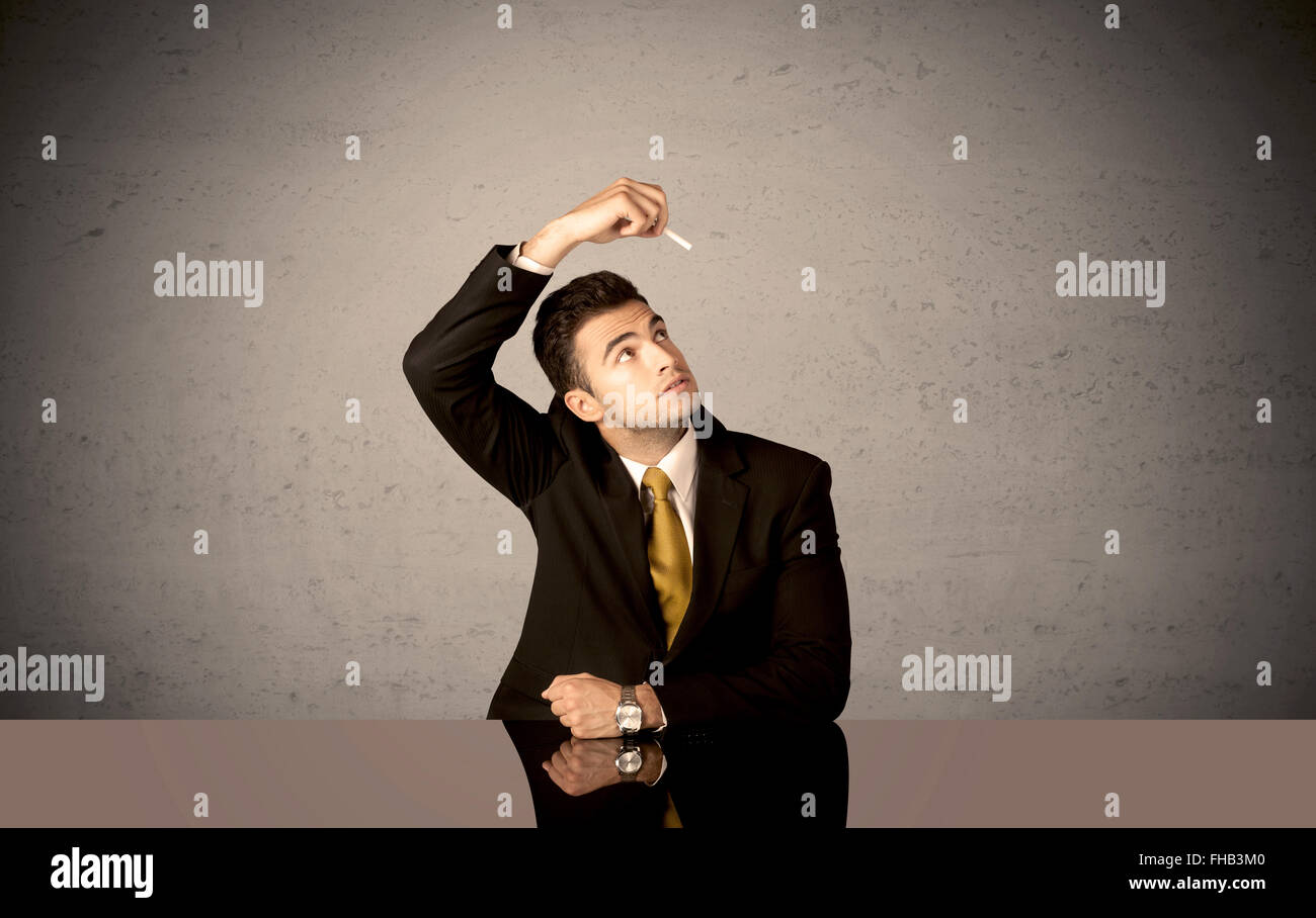 Elegant person drawing in empty space Stock Photo - Alamy
