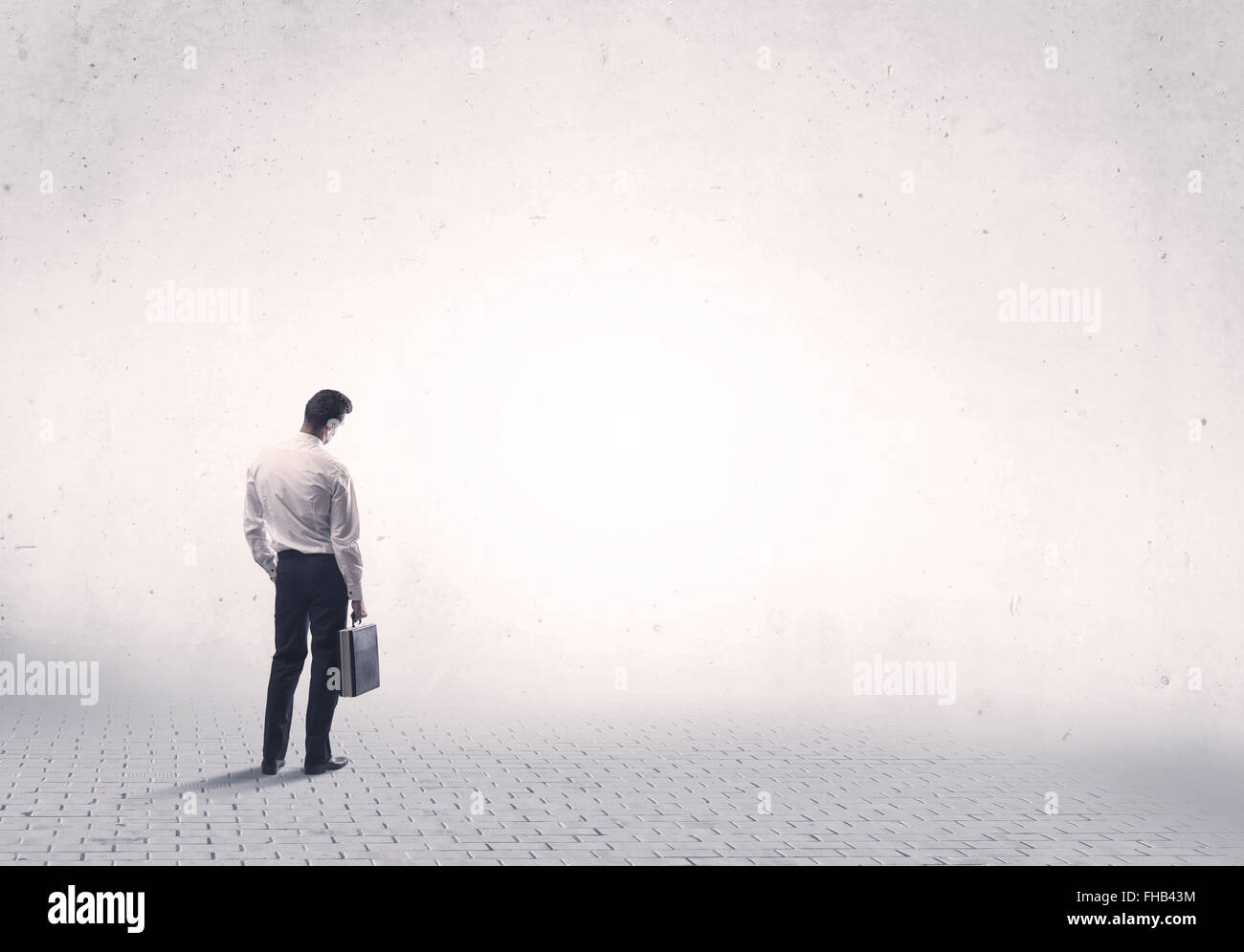 Elegant person standing with his back Stock Photo - Alamy