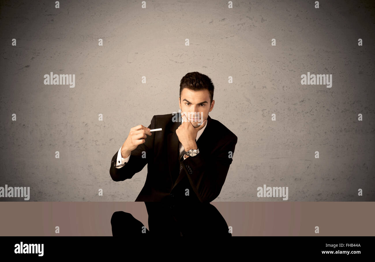 Elegant person drawing in empty space Stock Photo - Alamy