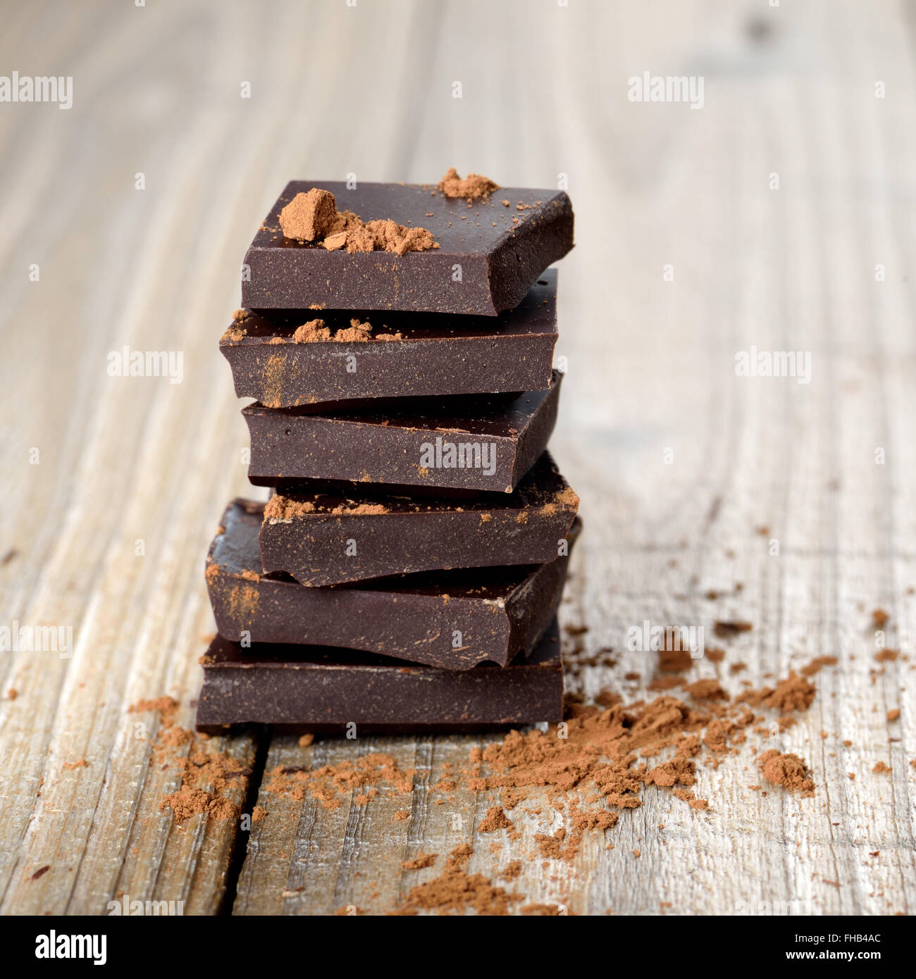 Stack square pieces chocolate hi-res stock photography and images - Alamy