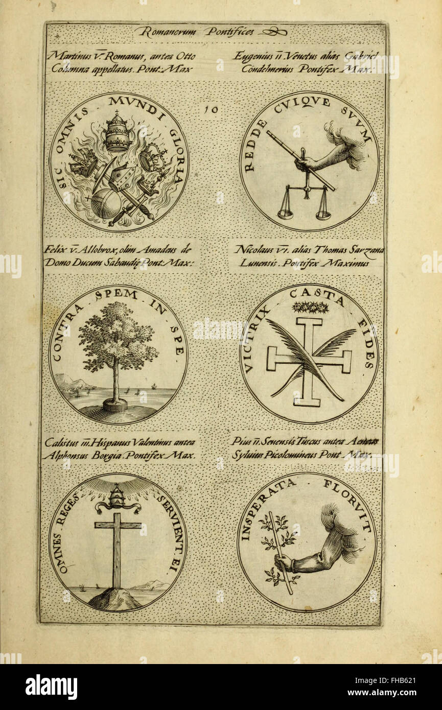 A 1600 work documenting the symbols and emblems of popes, emperors, and ...