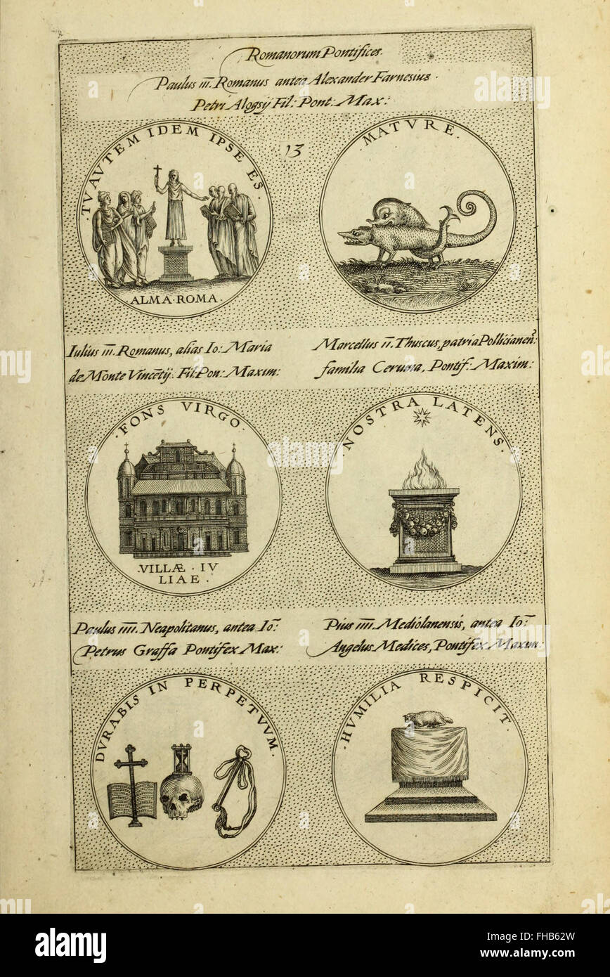 A 1600 work focusing on the symbols and emblems associated with popes ...