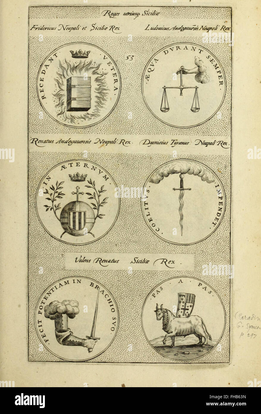 A 1600 work depicting divine and human symbols, focusing on the emblems ...
