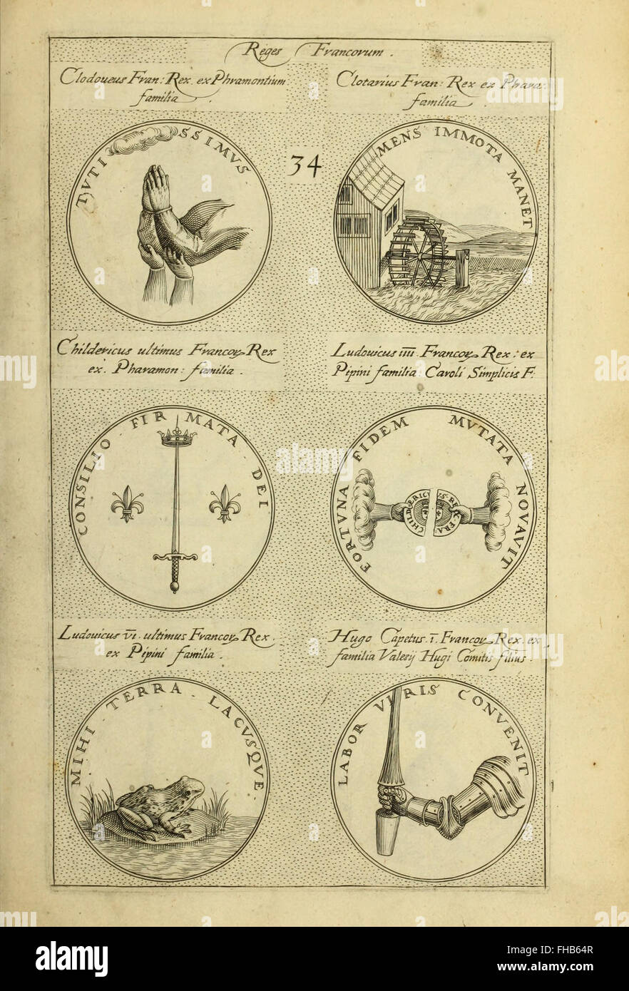 A historical work from 1600 featuring divine and human symbols of popes ...