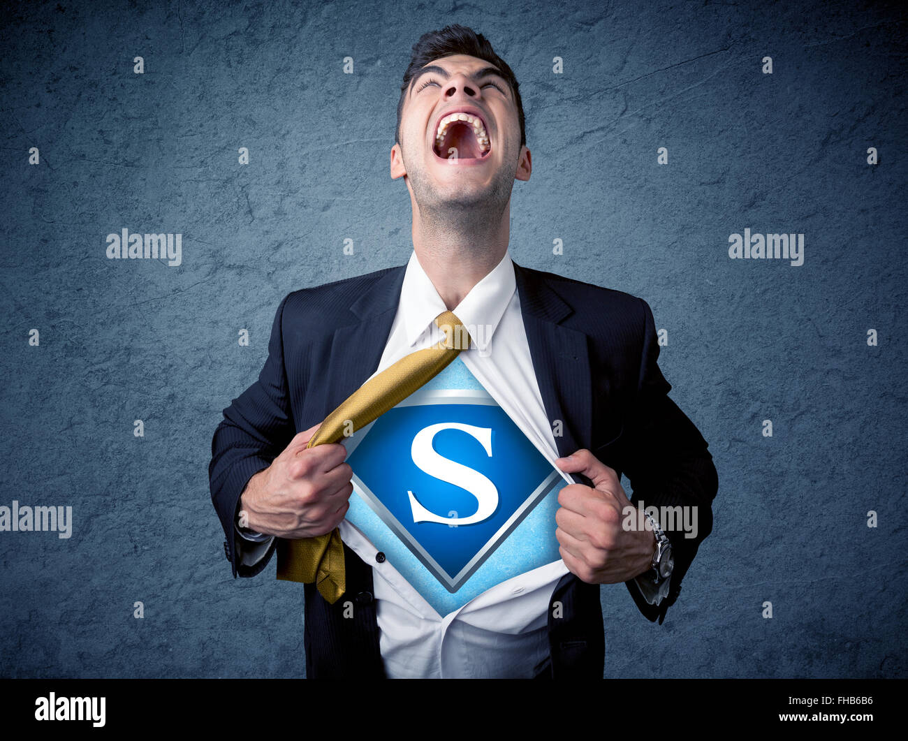 Superhero Man Ripping Open Shirt High Resolution Stock Photography and ...