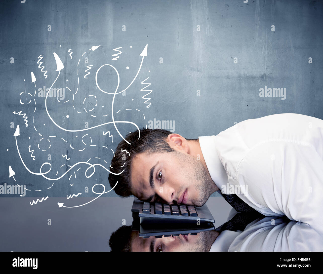 Person head banging with computer hi-res stock photography and images ...