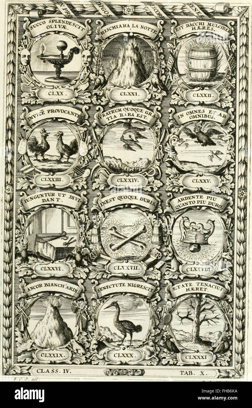 A 1701 work discussing the art of symbols and their meaning, with seven ...