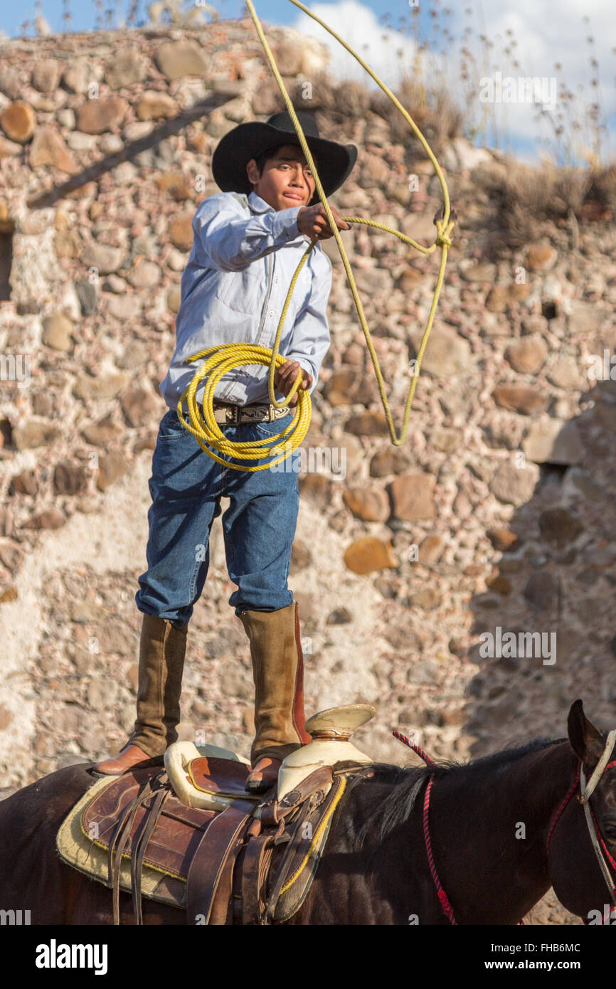 Charro caballo de rodeo hi-res stock photography and images - Alamy