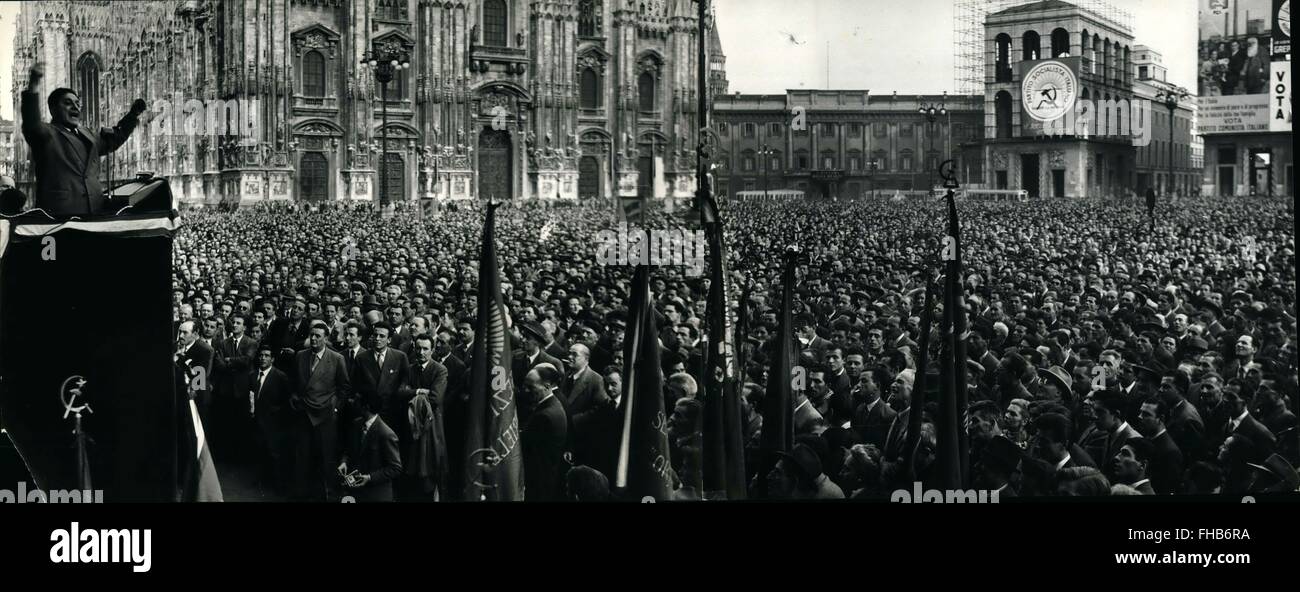 1948 - Dr. Vittono: Communist Labor leader gives speech in Milan Italy ...