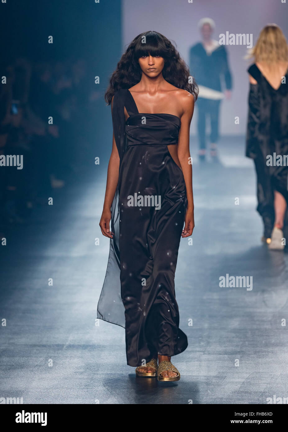 New York, NY USA - February 13, 2016: Model walks runway for Baja East ...
