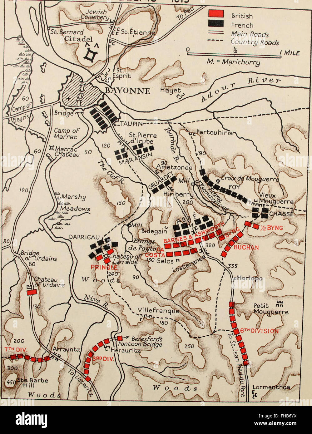 Peninsular war map hi-res stock photography and images - Alamy