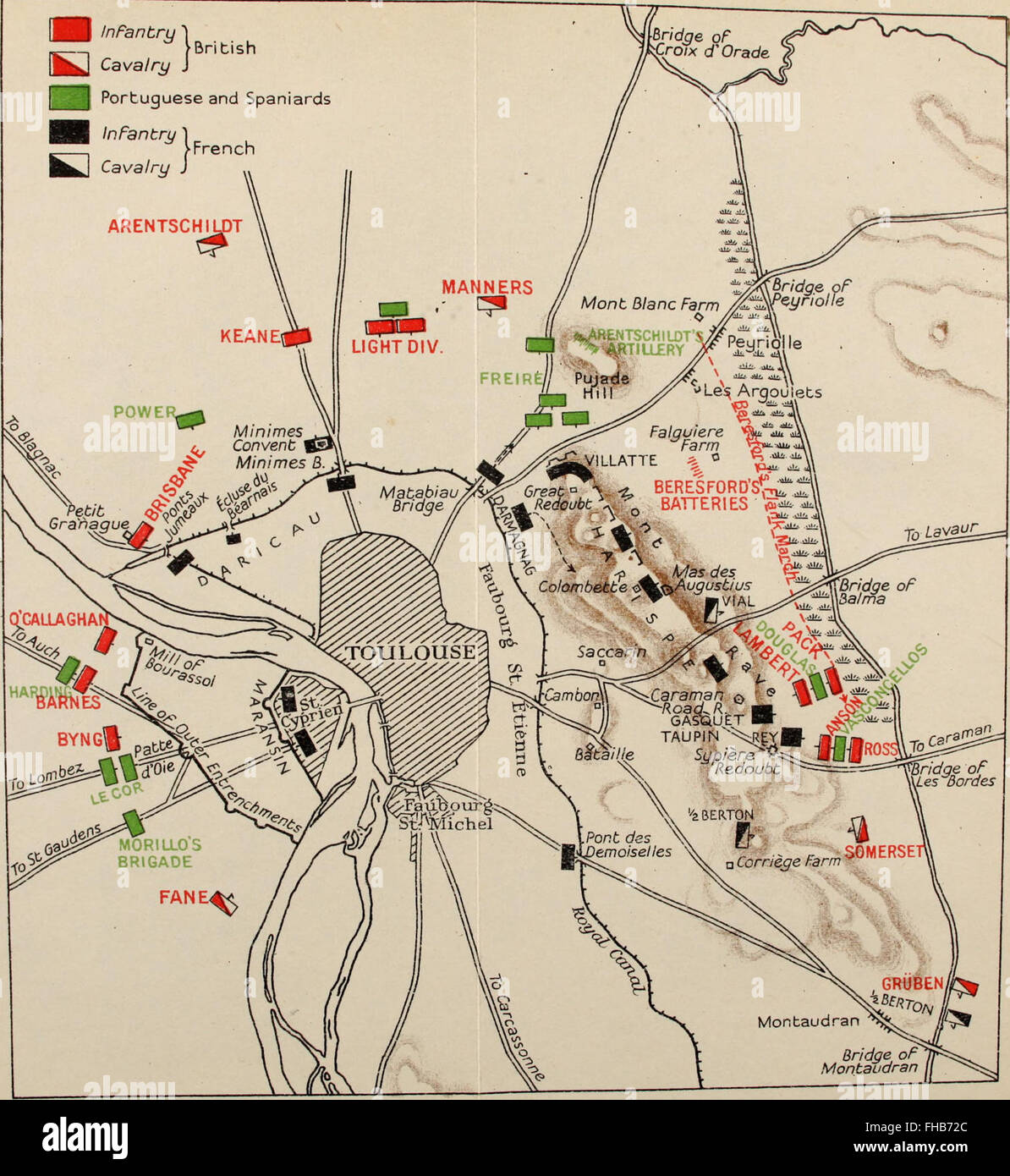 Peninsular war map hi-res stock photography and images - Alamy
