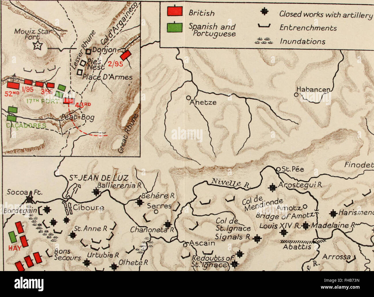 Peninsular war map hi-res stock photography and images - Alamy