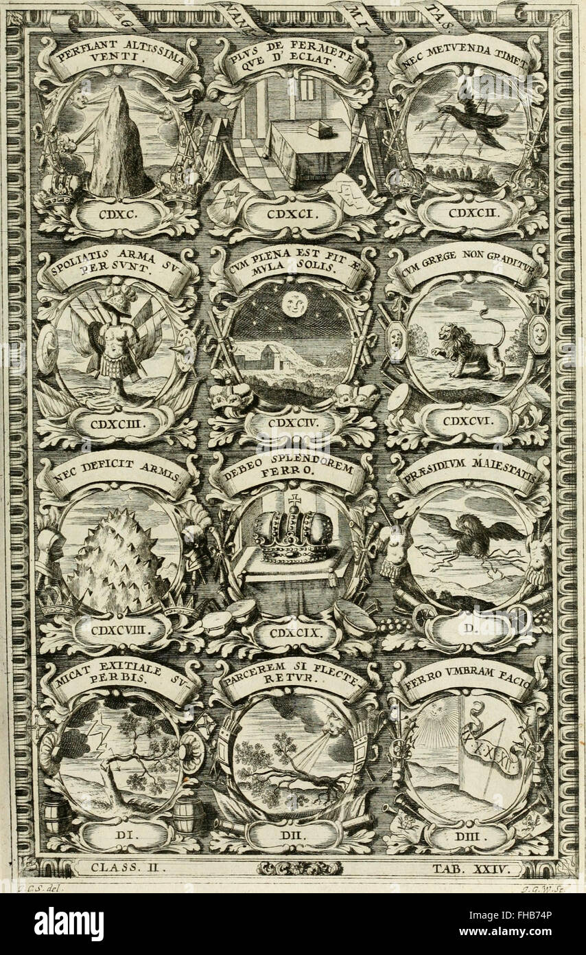 A 1702 illustration from 'Symbolographia', a work on symbolic art and ...