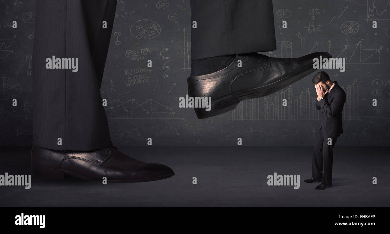 Giant foot stepping on man hi-res stock photography and images - Alamy