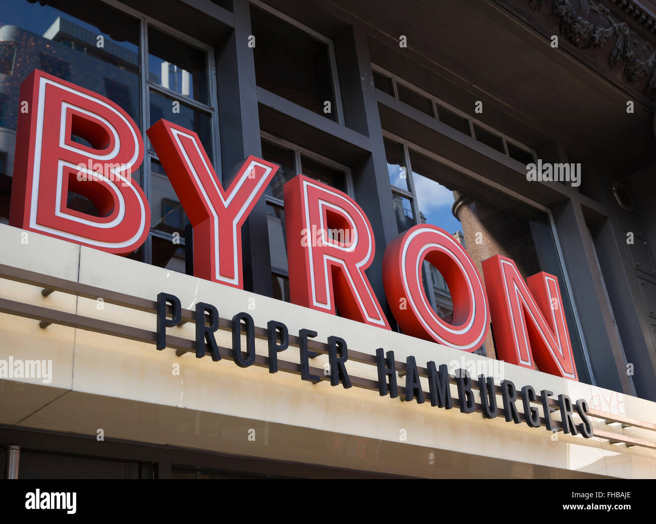 Byron hamburger restaurant in the Strand London Stock Photo - Alamy