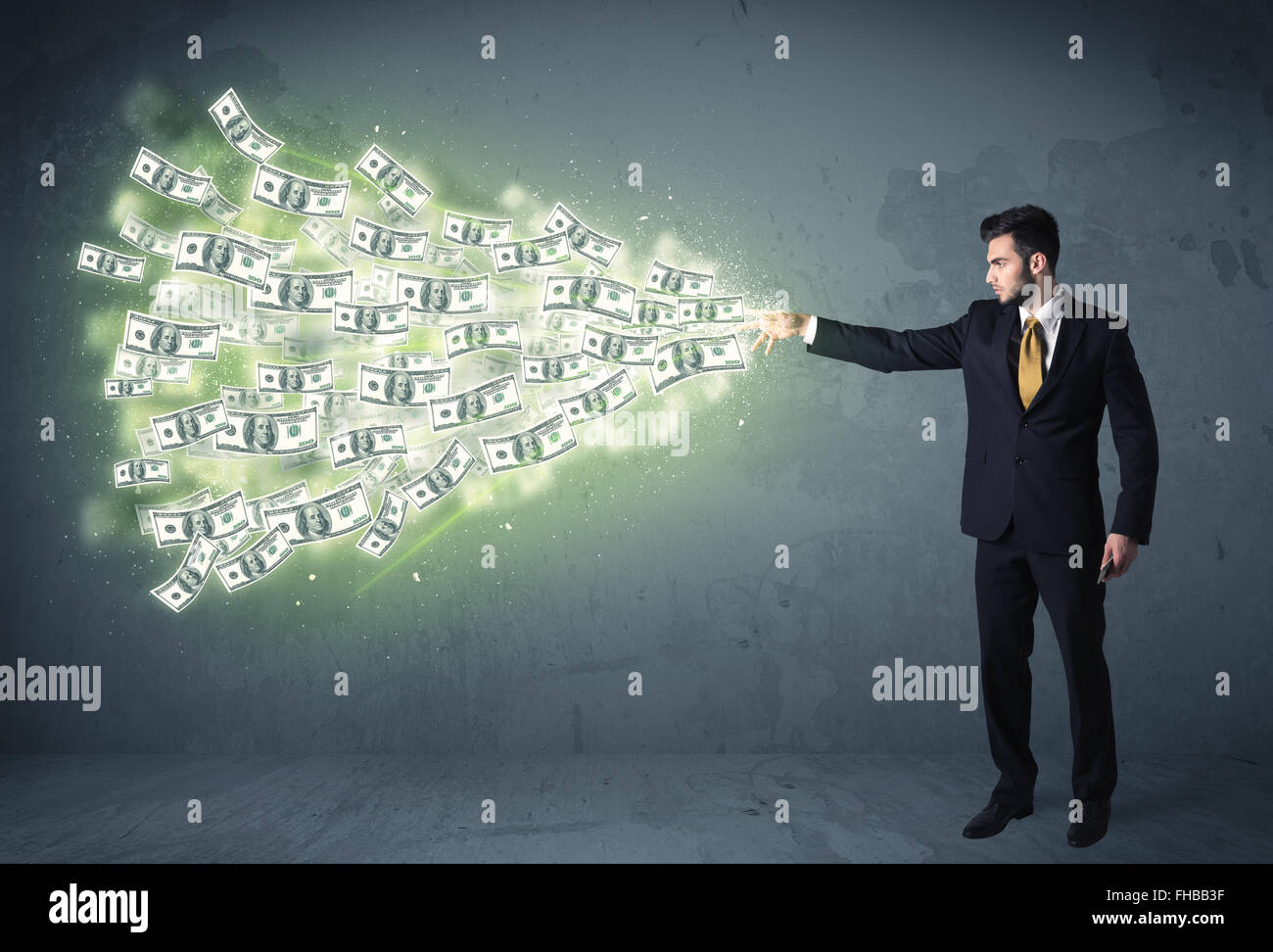 Concept throwing money businessman hi-res stock photography and images ...