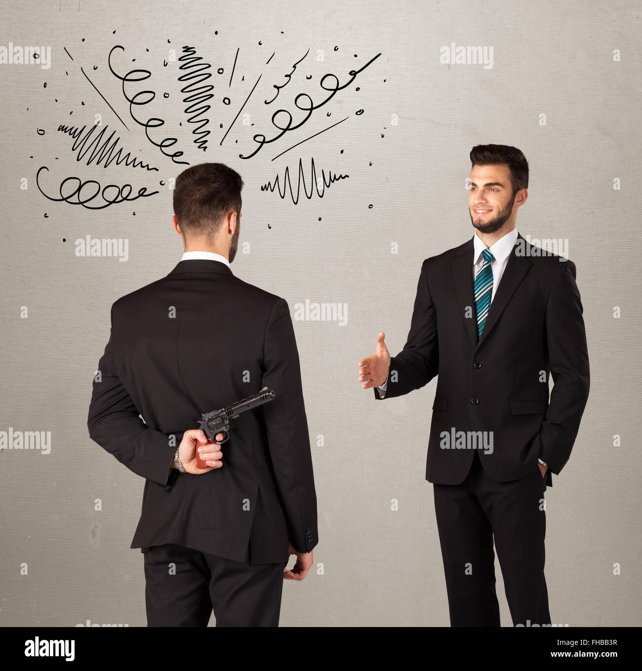 Angry business handshake concept Stock Photo - Alamy