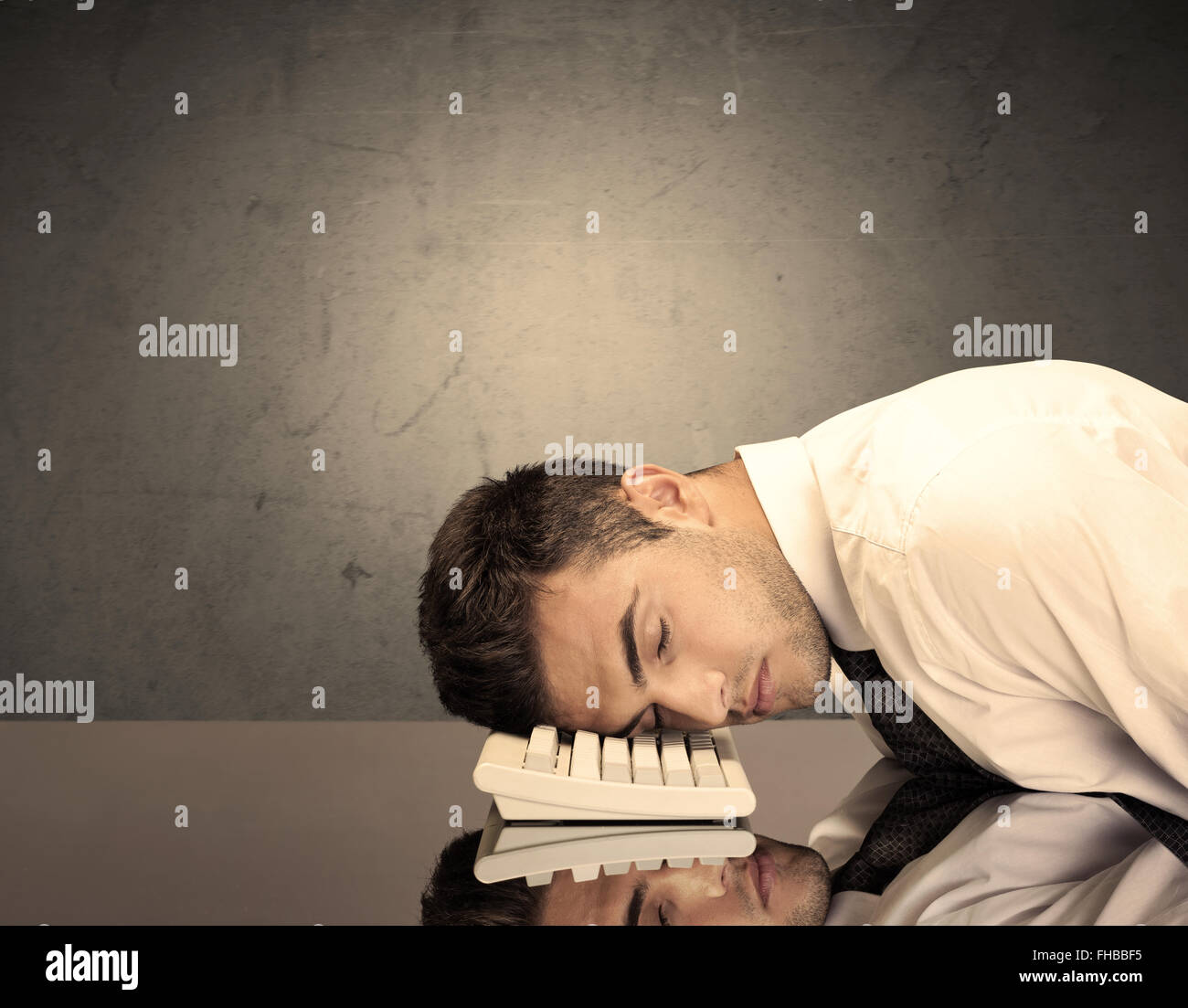 Frustrated businessman banging head hi-res stock photography and images ...