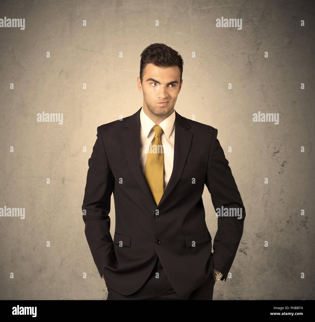 Sales worker making face expressions Stock Photo - Alamy