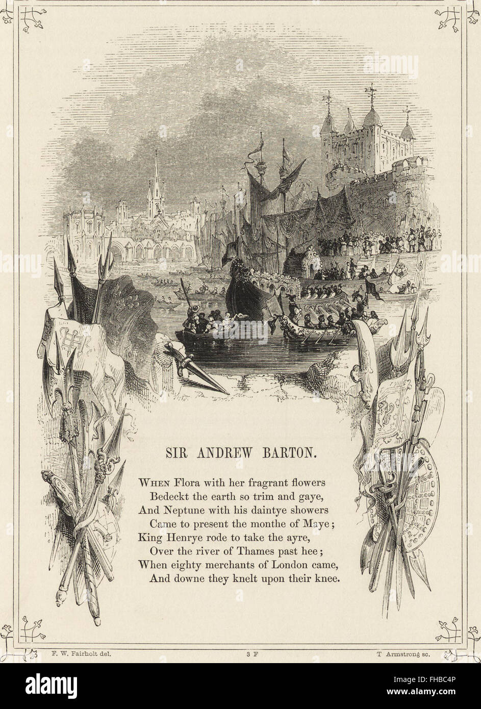 A collection of traditional British ballads published in 1842 Stock ...