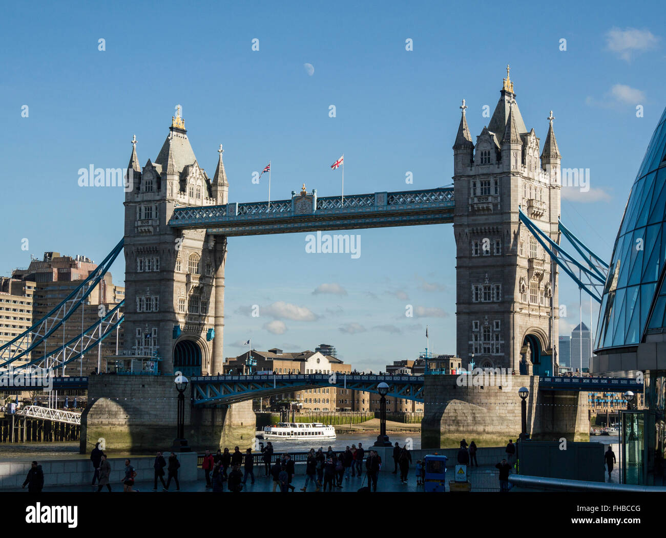 Moon Over Tower Bridge High Resolution Stock Photography and Images - Alamy