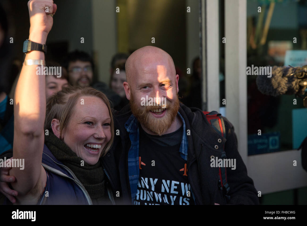 London, UK. 24th February, 2016. Kara Moses and Graham Thompson of the ...