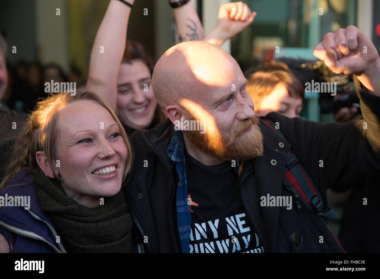 London, UK. 24th February, 2016. Kara Moses and Graham Thompson of the ...