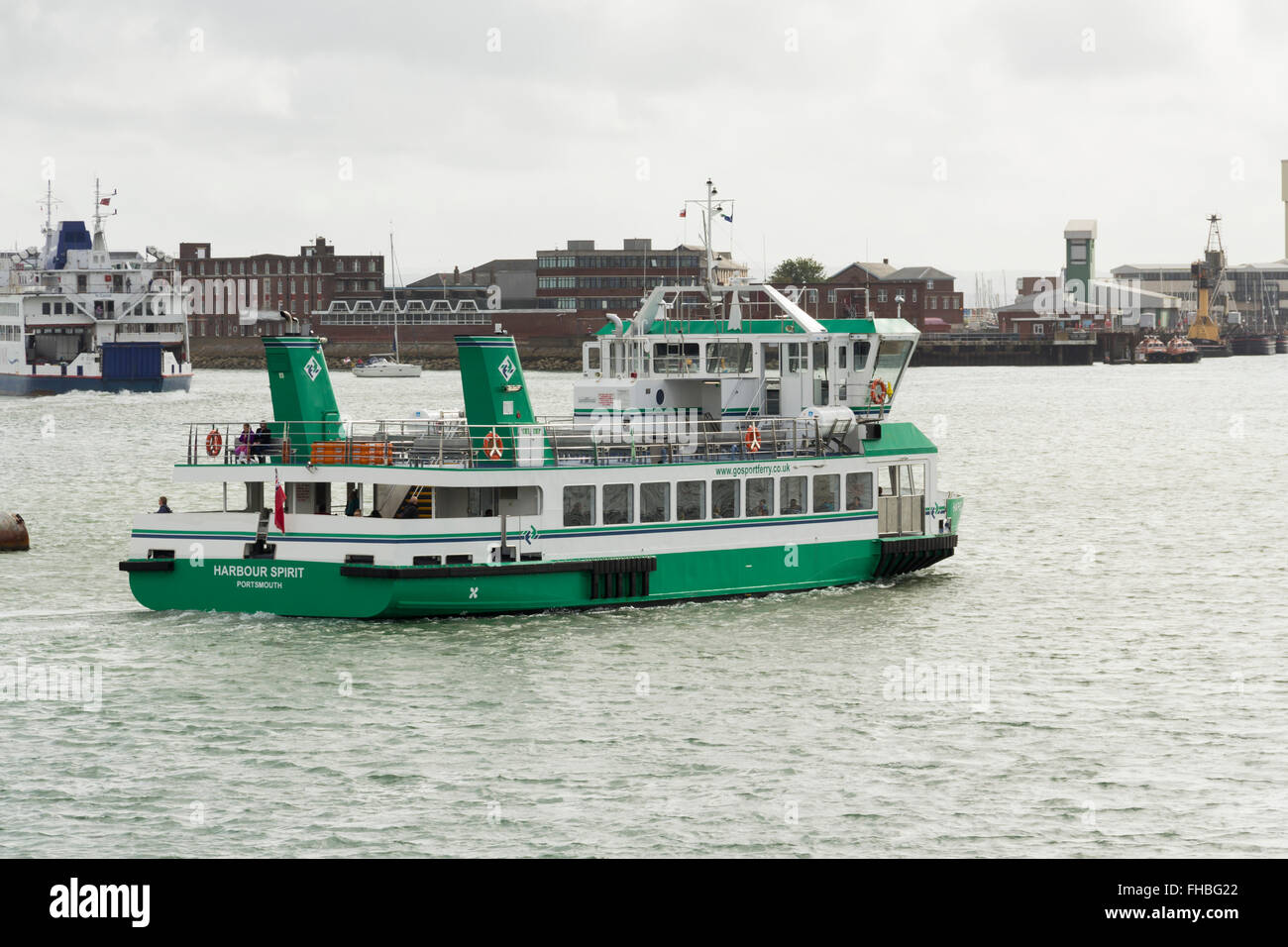 Passenger ferry 'Harbour Spirit' leaving Portsmouth on the Portsmouth ...