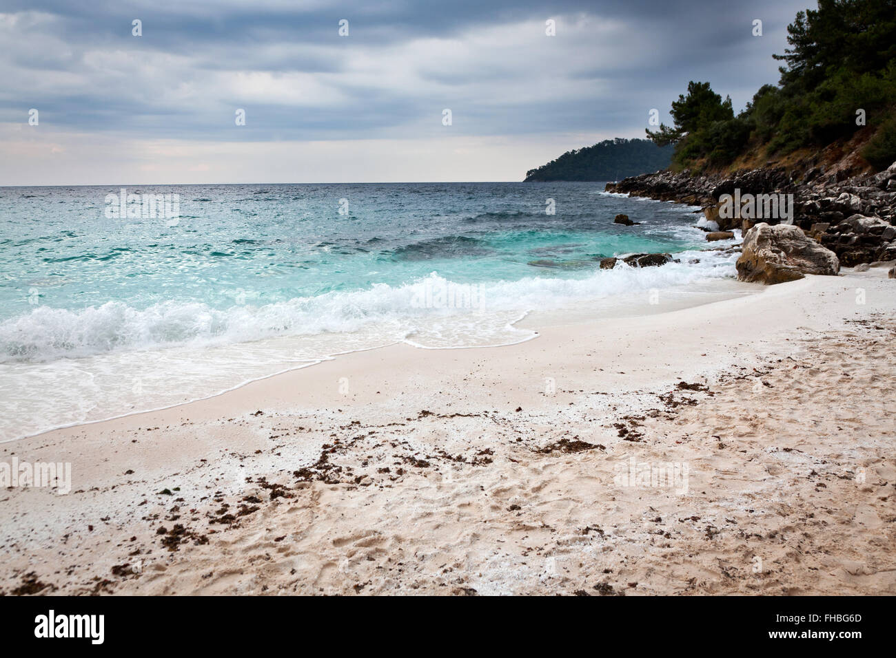 Saliara Beach (called Marble Beach), beautiful white beach in Thassos ...
